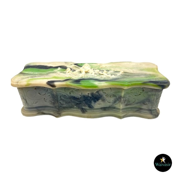 Handcrafted | Storage & Organization | Vintage Victorian Incolay Stone ...